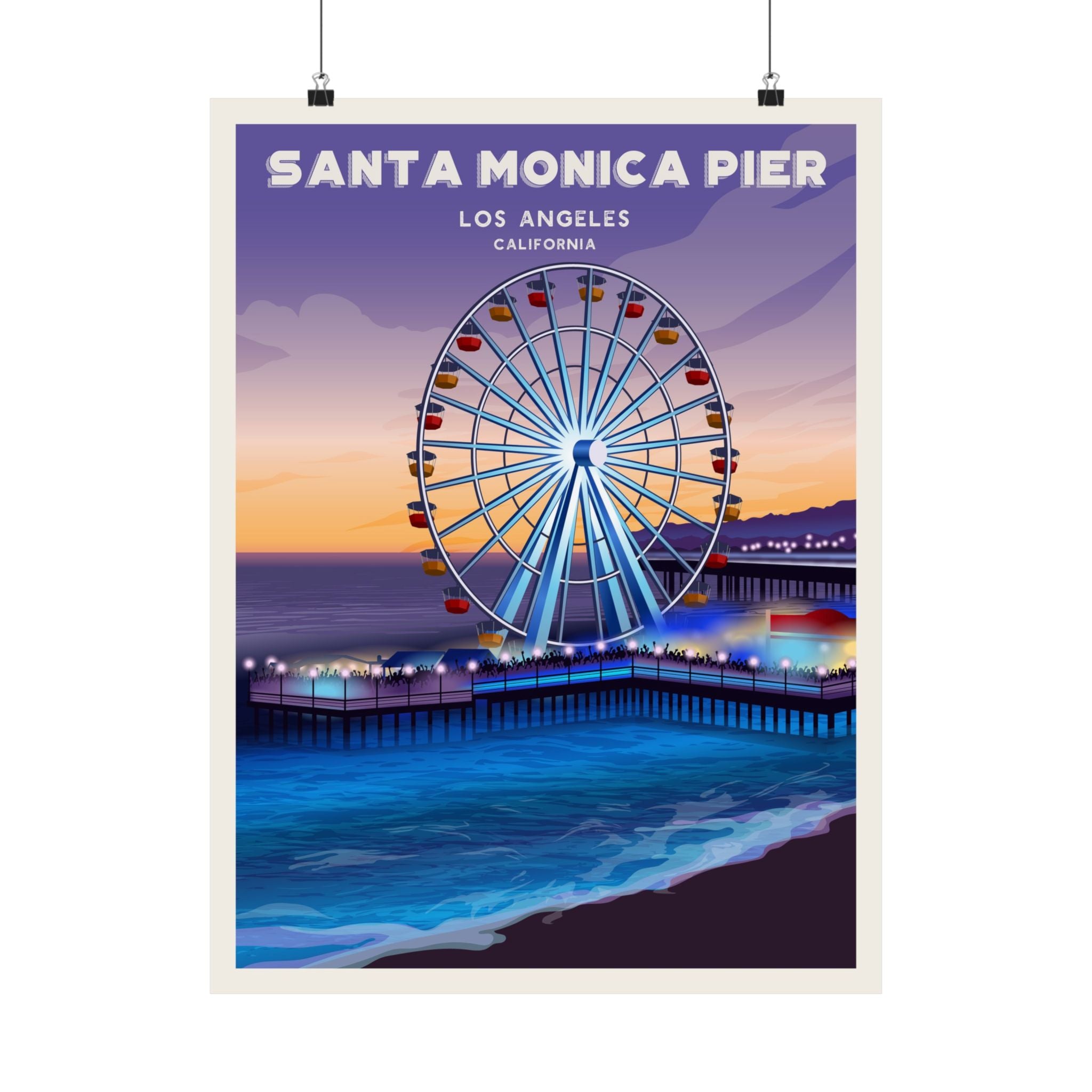 Santa Monica Pier Poster | California Posters | LaJolla.com – La Jolla