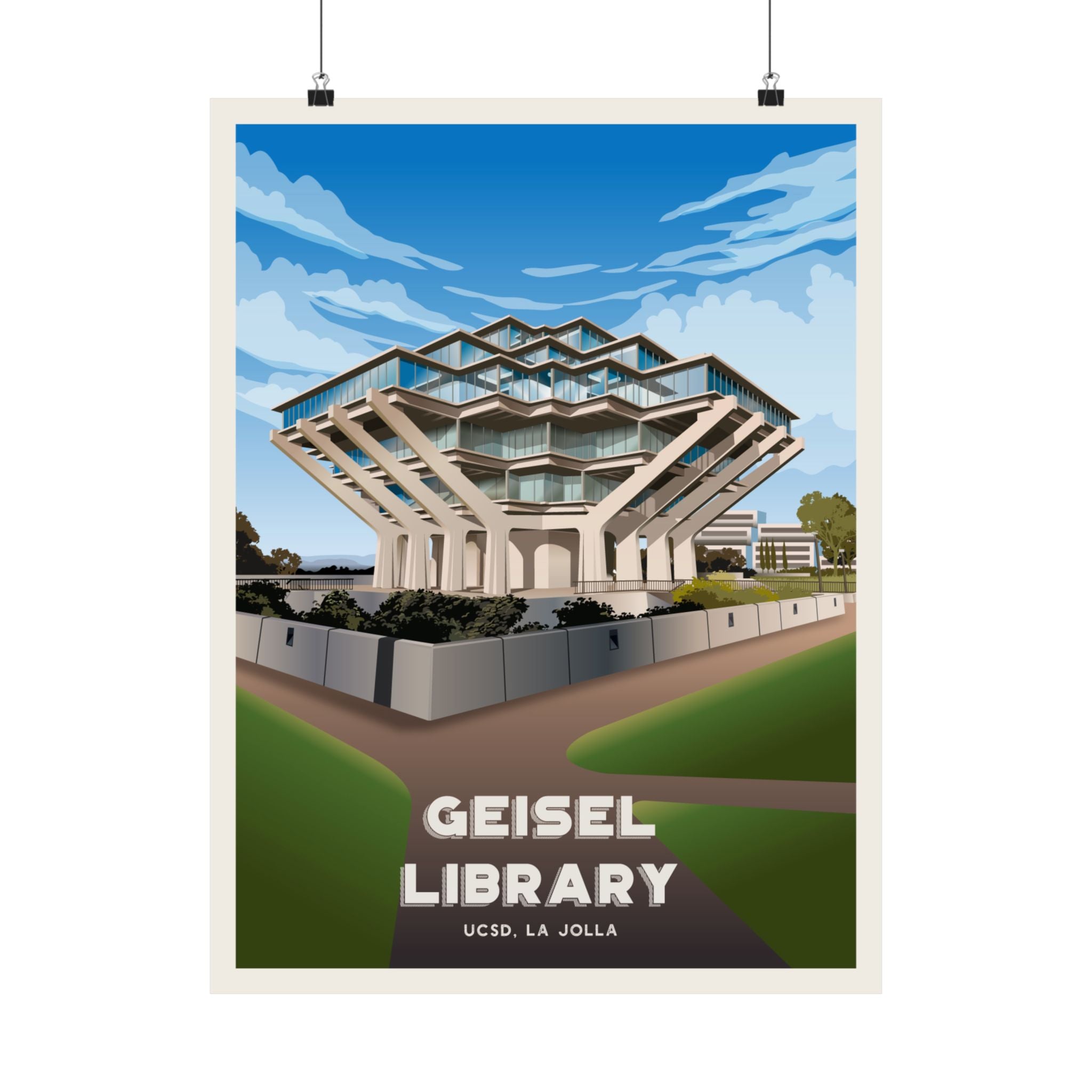 Geisel Library UCSD Poster | San Diego Posters | LaJolla.com – La Jolla